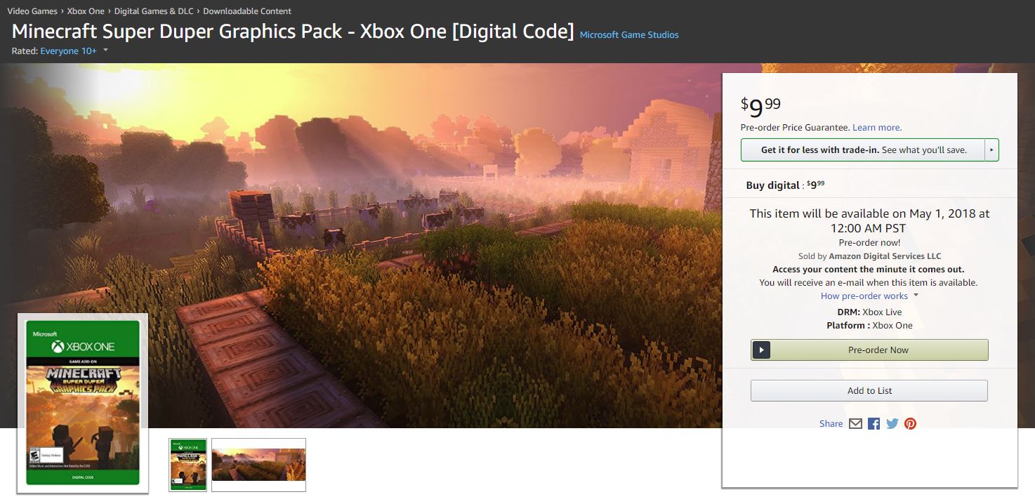 Minecraft: Super Duper Grafikpaket mit 4K und HDR erscheint wohl am 1 ...