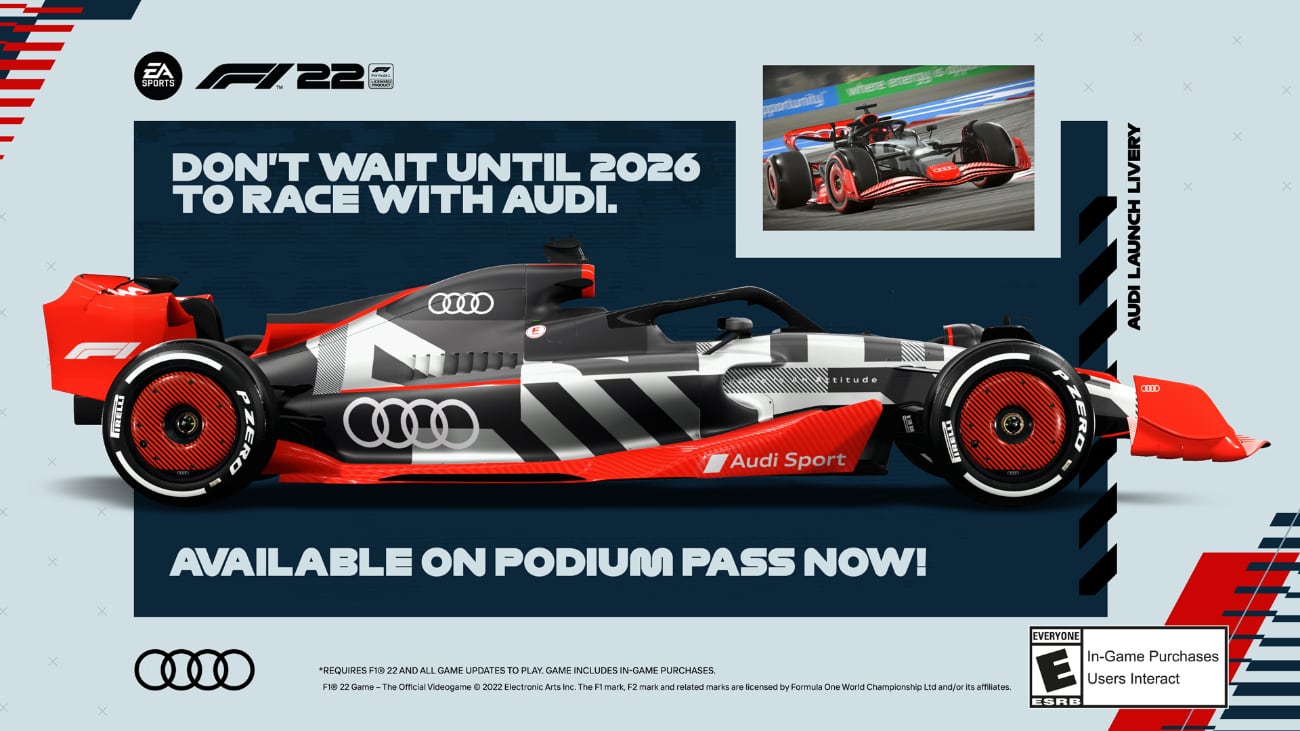 F1 22: Podium Pass Series 4 samt Audi Formel 1 Launch-Lackierung jetzt ...